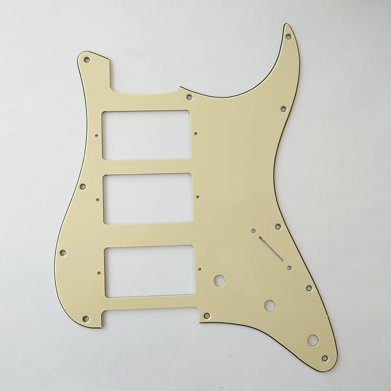Vintage Cream Guitar HHH Strat Style Pickguard | Reverb Australia