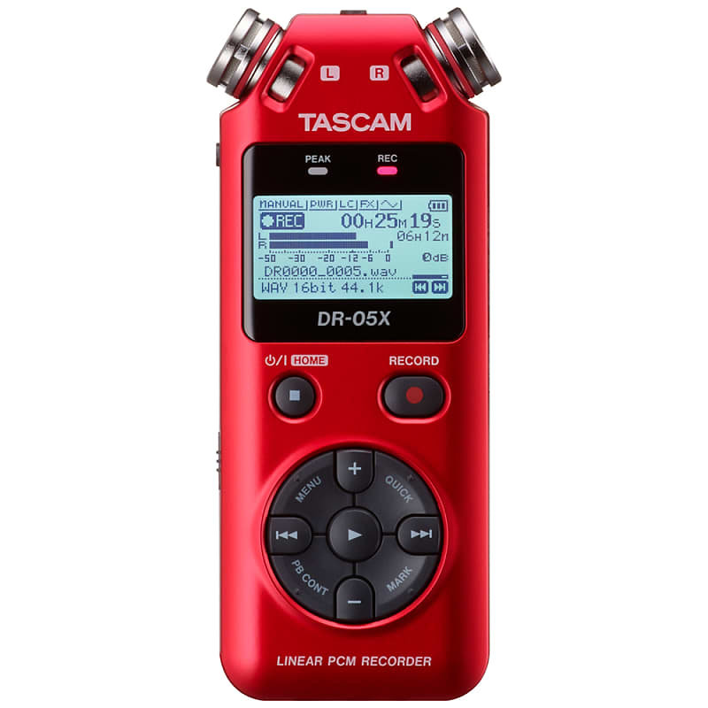 Tascam DR-05X RED Stereo Handheld Digital Recorder and USB | Reverb