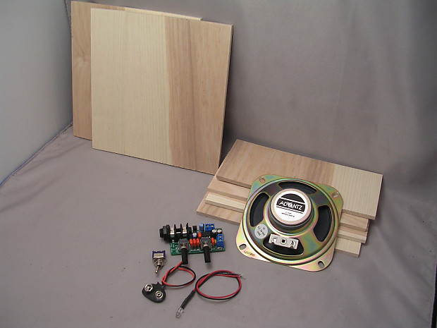 9V MINI GUITAR AMP KIT WITH 4" SPEAKER + ASH HARDWOOD TO MAKE | Reverb