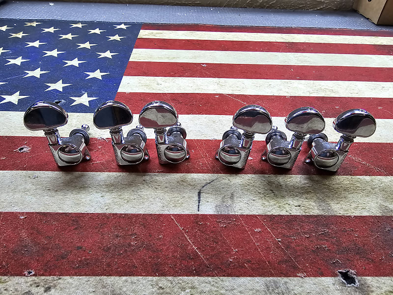 Grover 3+3 tuners chrome old school | Reverb