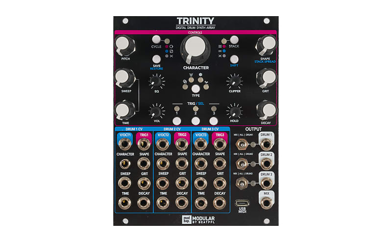 Modbap Modular Trinity 3-Channel Digital Drum Synth Array | Reverb