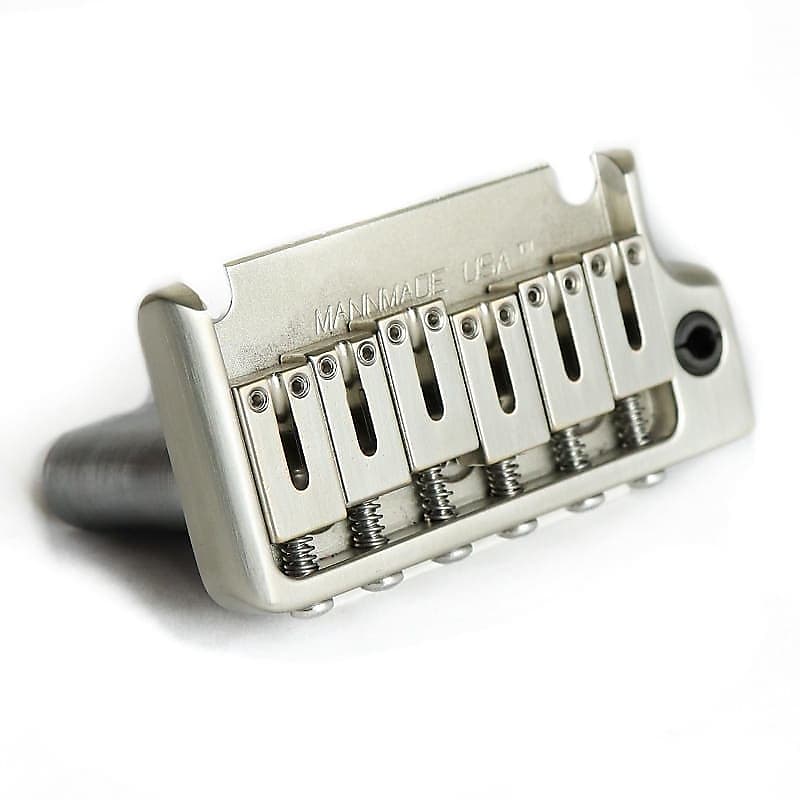 MannMade USA 2-Post Tremolo Bridge - Nickel Satin - fits 2 | Reverb