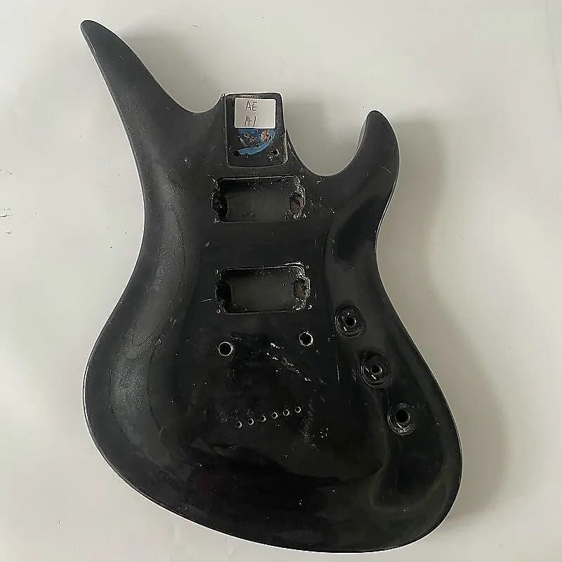 Solid Black Custom DIY Project Guitar Body | Reverb