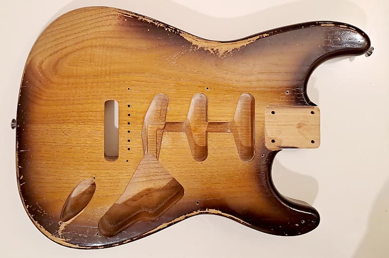 Nitro Heavy Relic Stratocaster Body 2-Tone Sunburst | Reverb