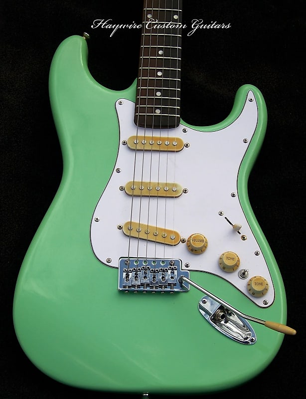 Surf Green Strat-Custom 21 fret Rosewood/Maple Neck + 7 | Reverb UK