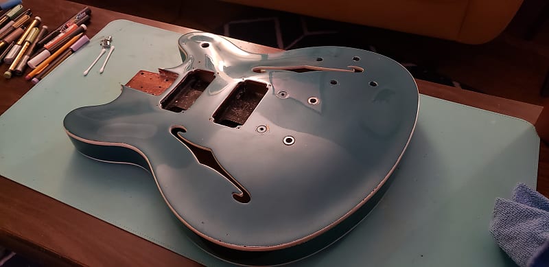 Fender Modern Player Starcaster Body w Hardware - Ocean | Reverb