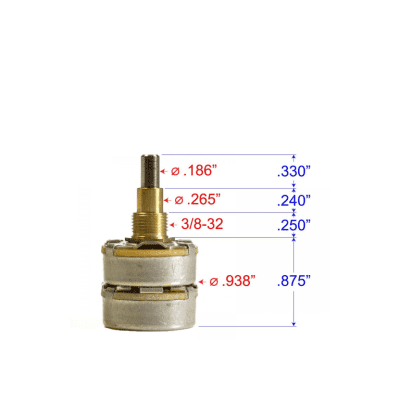 CTS 250k Audio/250k Linear No-Load Concentric Potentiometer - | Reverb