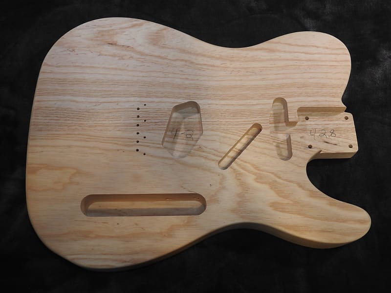 Unfinished 2 Piece Swamp Ash Telecaster body Standard Routes | Reverb