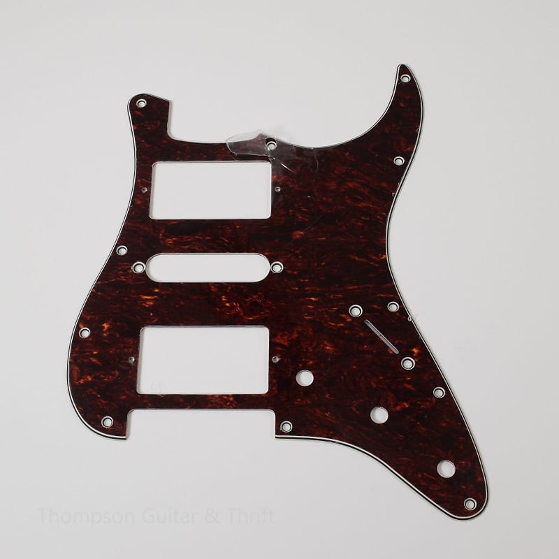 TG&T Red Tortoise Shell Strat Style Pickguard 11-Screw HSH | Reverb
