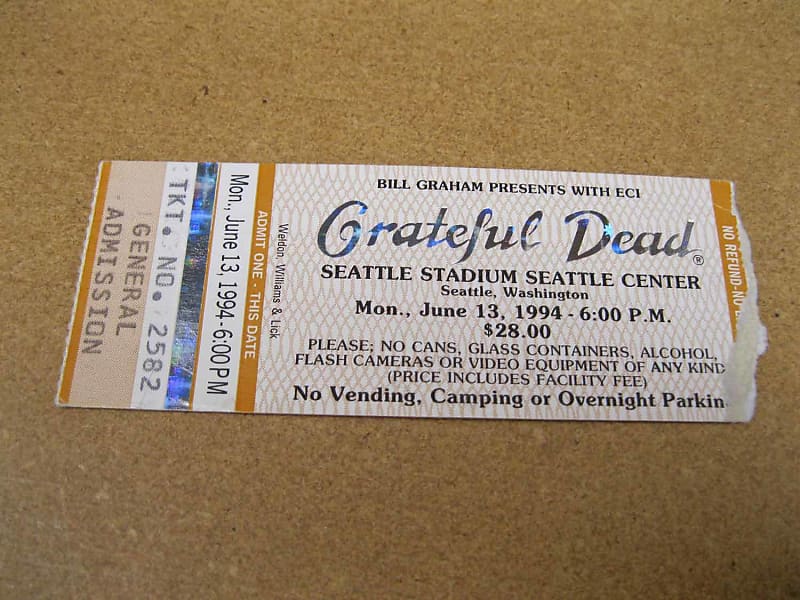 Vintage GD Ticket Stub | Reverb