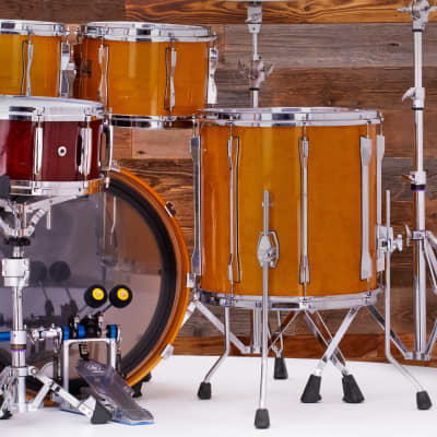 PEARL MLX PRESTIGE CUSTOM 4 PIECE DRUM KIT, LIQUID AMBER | Reverb