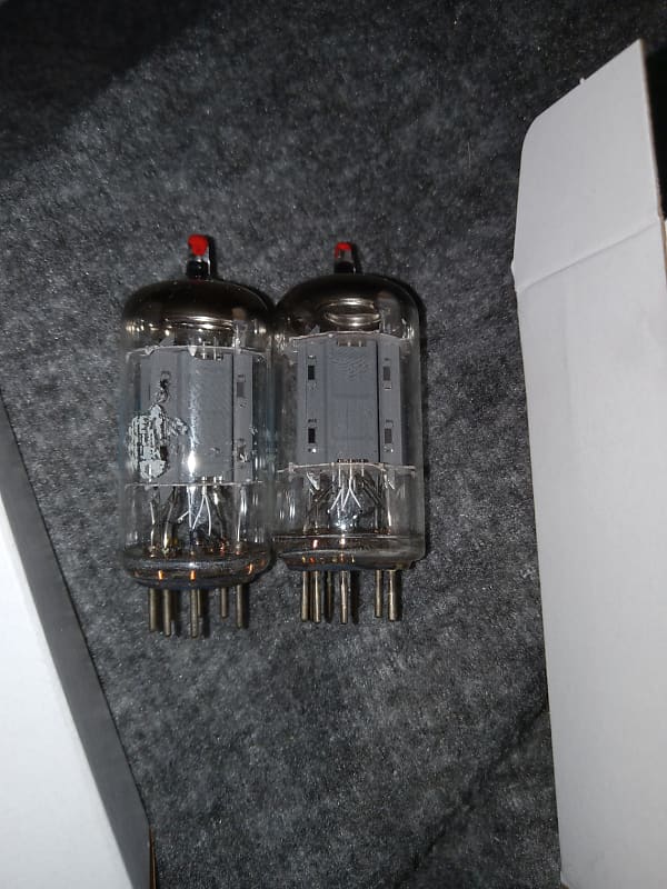 2 Rare medical Red Tip Telefunken Rib Plate 12ax7 tubes | Reverb