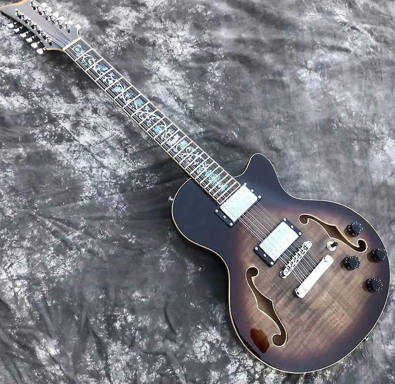 Custom 12 String Les Paul LP Style Guitar, Basswood Body with | Reverb