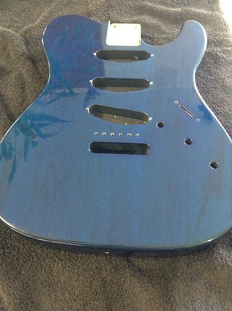 Warmoth Hybrid telecaster body Transparent blue | Reverb