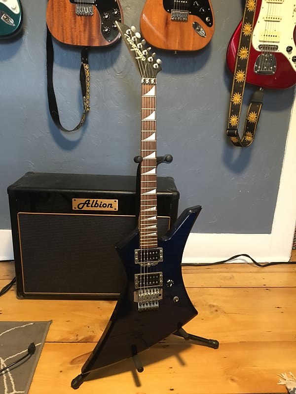 Jackson KE3 Kelly 1996? Trans Blue Flame Top | Reverb