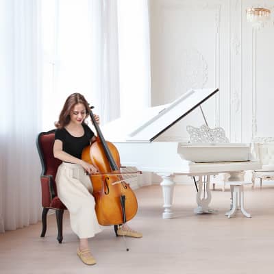 Glarry GC101 4/4 Full-Size Acoustic Cello Retrovert | Reverb