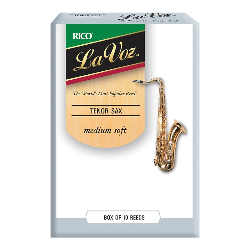 La Voz Tenor Saxophone Reeds Strength Medium Soft (Box of 10) | Reverb