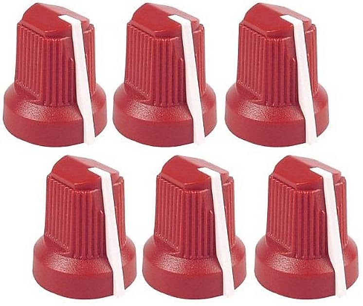 FENDER Red Pointer Knobs -6 Boutons d'ampli rouges en vrac | Reverb