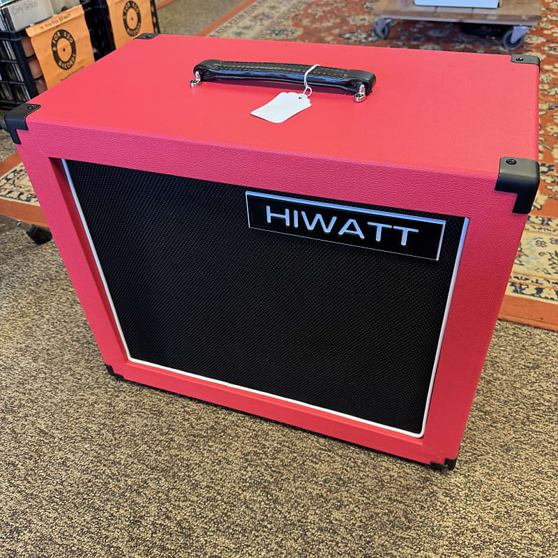 Homemade "Hiwatt" Guitar Cabinet 112 Jensen C12K - Red Tolex | Reverb