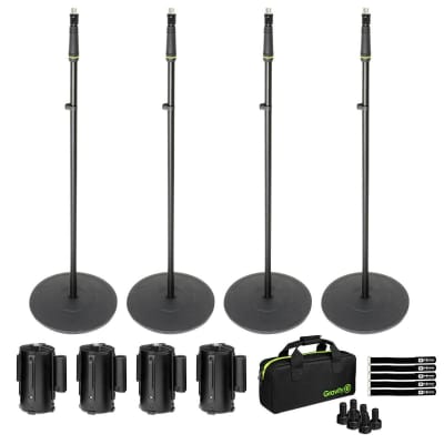 Gravity SSMS SET 1 Set of 2 Speaker and 2 Microphone Stands | Reverb