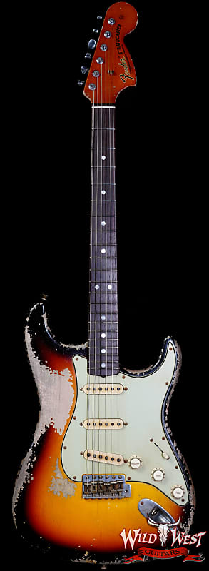 Fender Custom Shop 1968 Stratocaster Heavy Relic Faded 3 Tone | Reverb