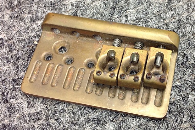 Schecter- solid brass, guitar bridge, early 80's | Reverb