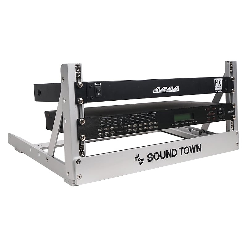 2PF-4A | 4U Aluminum 2-Post Desktop Open-Frame Rack for PA, | Reverb