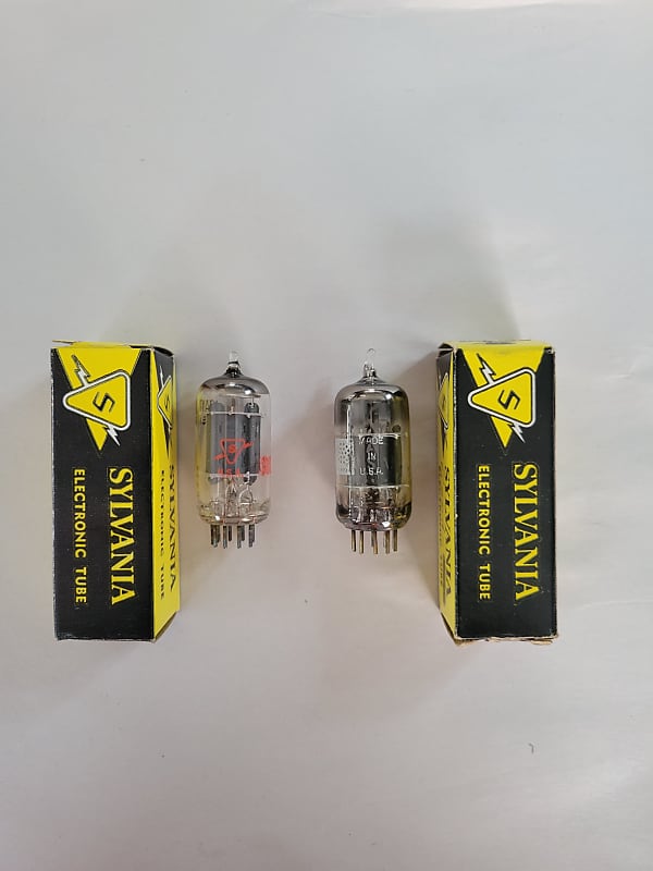 1 Pair of USA Made New Old Stock Sylvania 12AX7 Preamp Tubes | Reverb