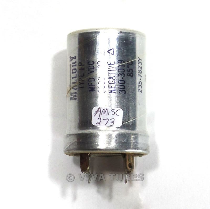 NOS Mallory Type FP 6000MFD 20 VDC Electrolytic Can Capacitor | Reverb