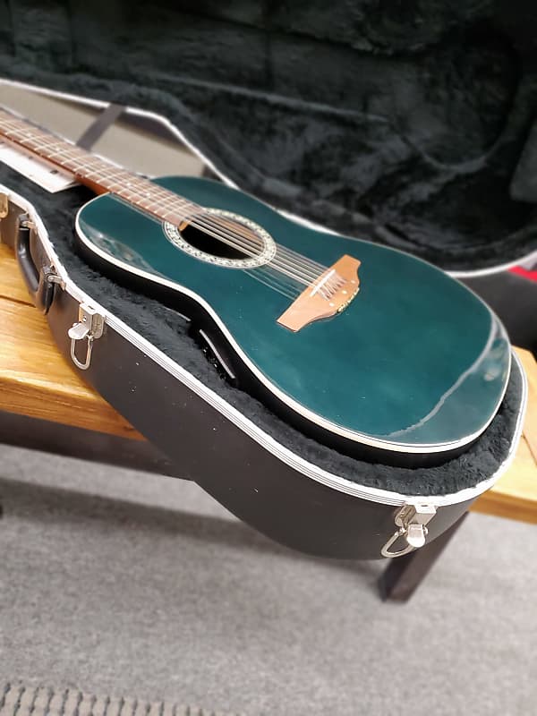 Ovation 1751 blue green 12 string Made in USA with a case | Reverb