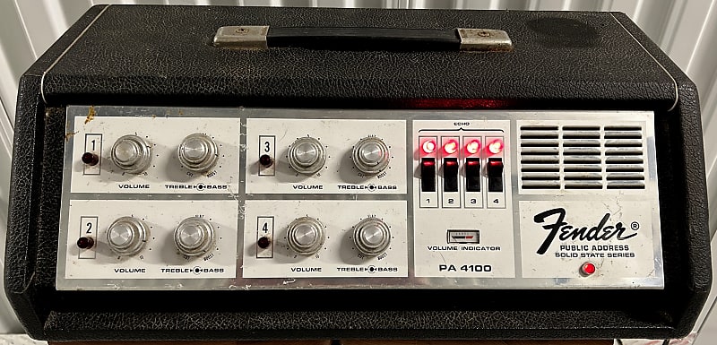Fender PA 4100 Vintage Solid State Mid 1960's PA Head | Reverb