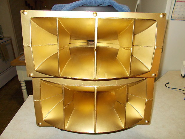 Altec 811-B Horn - 806-A Driver 16 Ohm Pair Gold & Green | Reverb