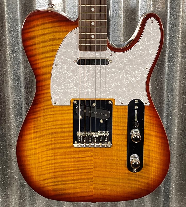 Michael Kelly 1953 Tele Caramel Burst Guitar & Case #2184 | Reverb