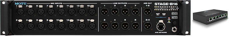 MOTU Stage-B16 Stage Box / Digital Mixer Bundle with MOTU AVB | Reverb