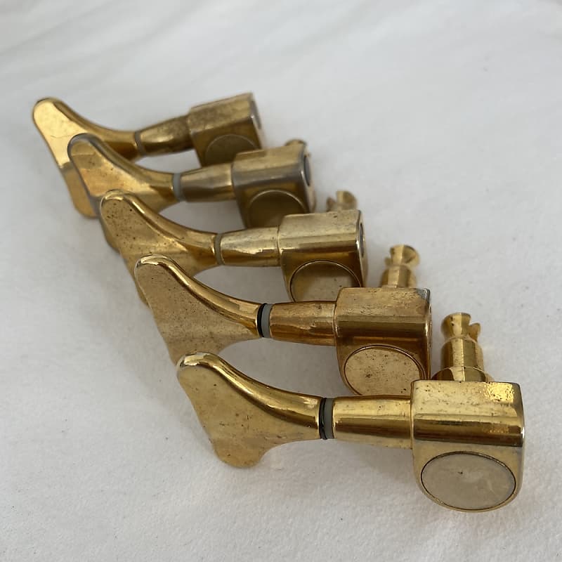 Gold 5L Inline 5 String Bass Tuning Pegs Machine | Reverb Australia