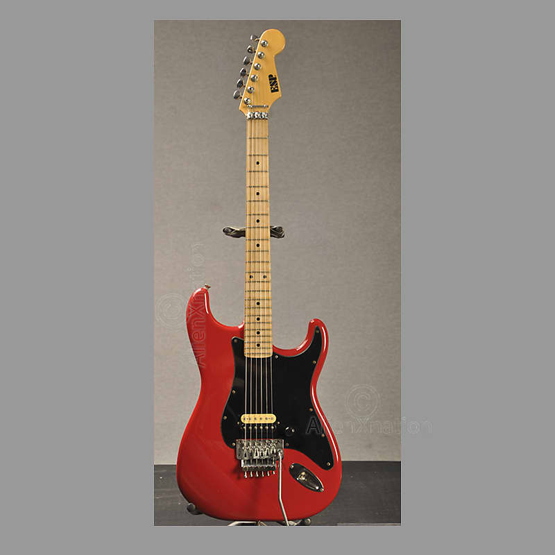 ESP Red Strat Early Japan Vintage 1983 Maple Neck | Reverb