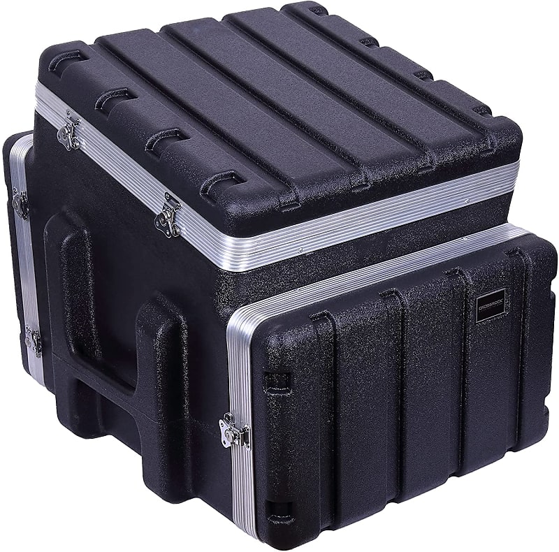 Crossrock Lightweight Molded Slant-Top Console Rack Case, 10U | Reverb