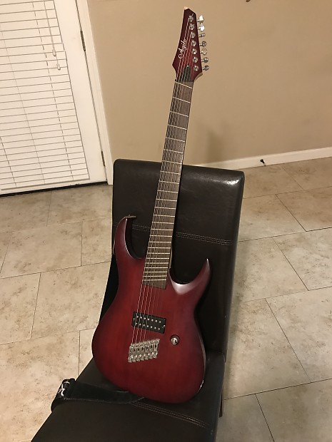 Agile Pendulum 7-String Guitar with fanned frets Cherry Red | Reverb