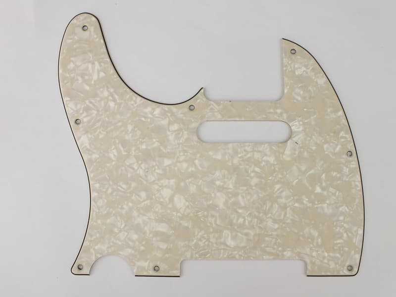 Left Handed Telecaster Aged (Cream) Pearl 8 hole Scratch | Reverb UK