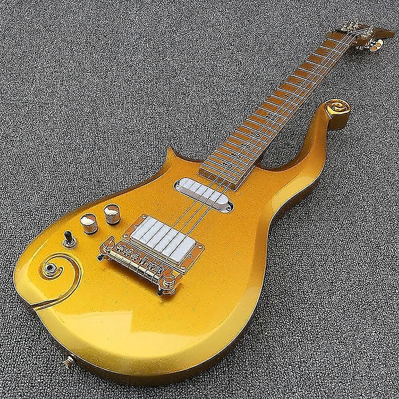 Metallic Gold Custom Made Prince Cloud Guitar | Reverb
