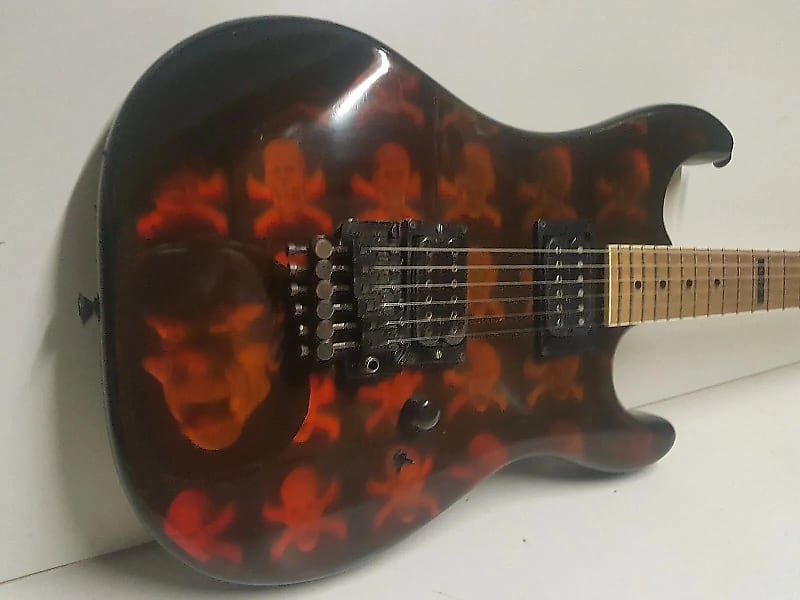 80's KRAMER / ESP HYBRID - 3 D GLOWING SKULLS SPECIAL | Reverb