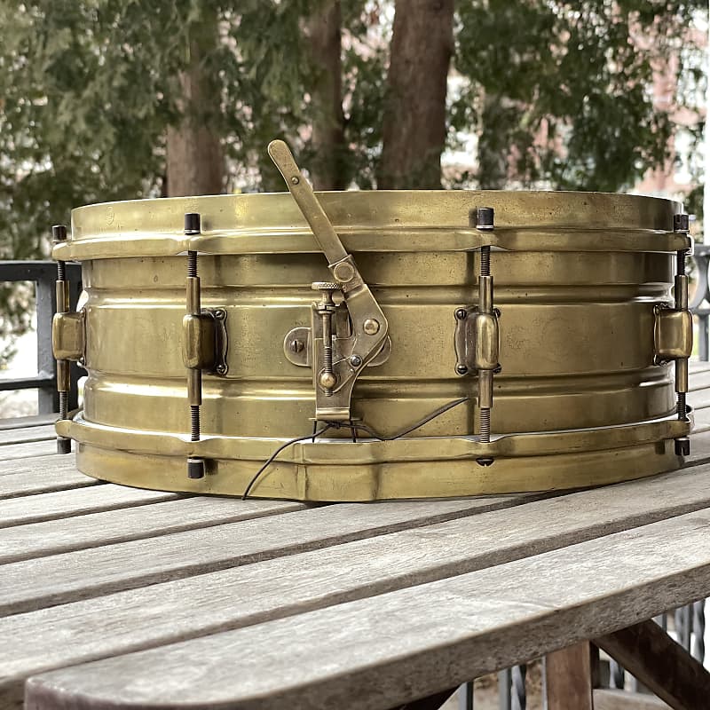 Leedy Elite Snare Drum 1920s - Brass | Reverb