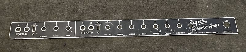 Fender Super Reverb faceplate 60’s Black face | Reverb