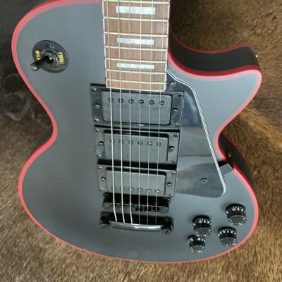 Firefly FFLP Les Paul Matte black with red binding | Reverb