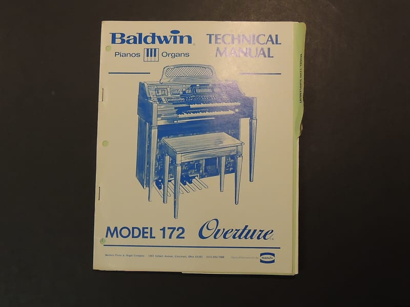 Baldwin Model 172 Technical Manual [Three Wave Music] | Reverb