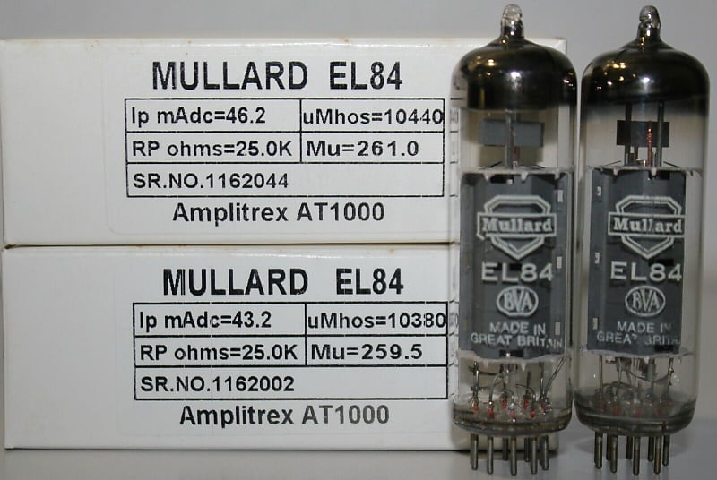 EL84 MULLARD Made in Gt. Britian Amplitrex Tested Qty 1 Match | Reverb