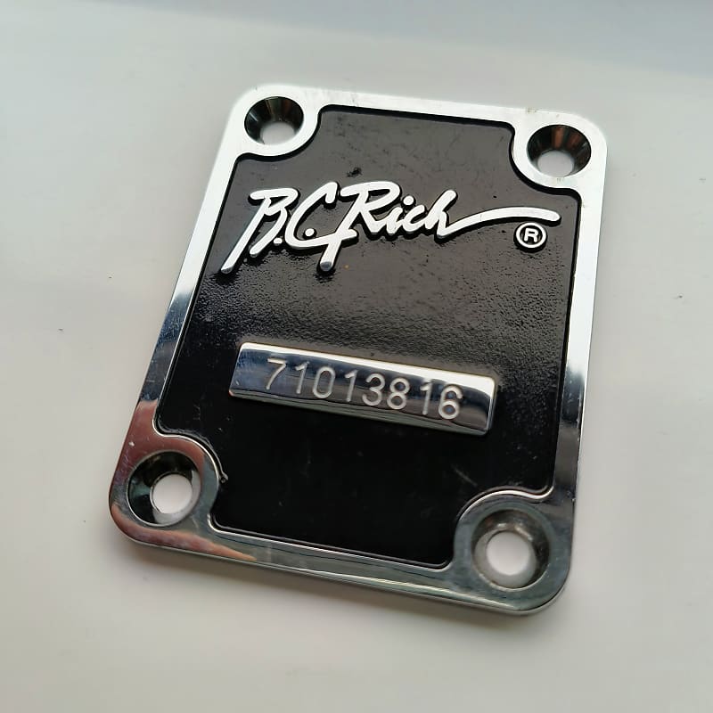 B.C. Rich Neck Plate 2022 Black and silver | Reverb