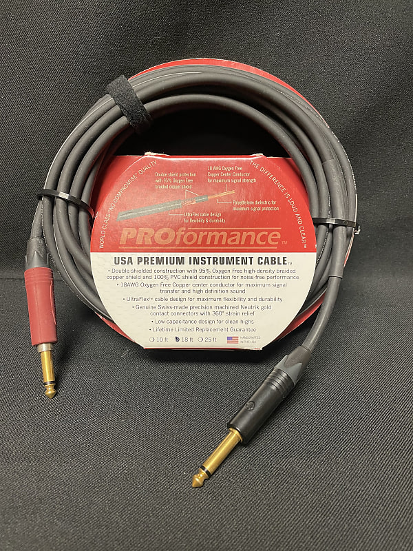 Proformance USA Premium Instrument Cable 18' | Reverb