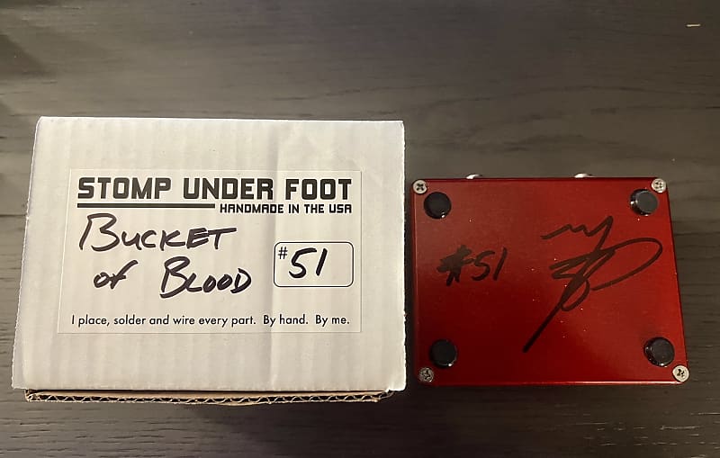 Stomp Under Foot Bucket of Blood 2022 Candy Apple Red | Reverb