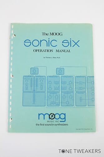 MOOG SONIC SIX OPERATION MANUAL synthesizer book 6 owners | Reverb